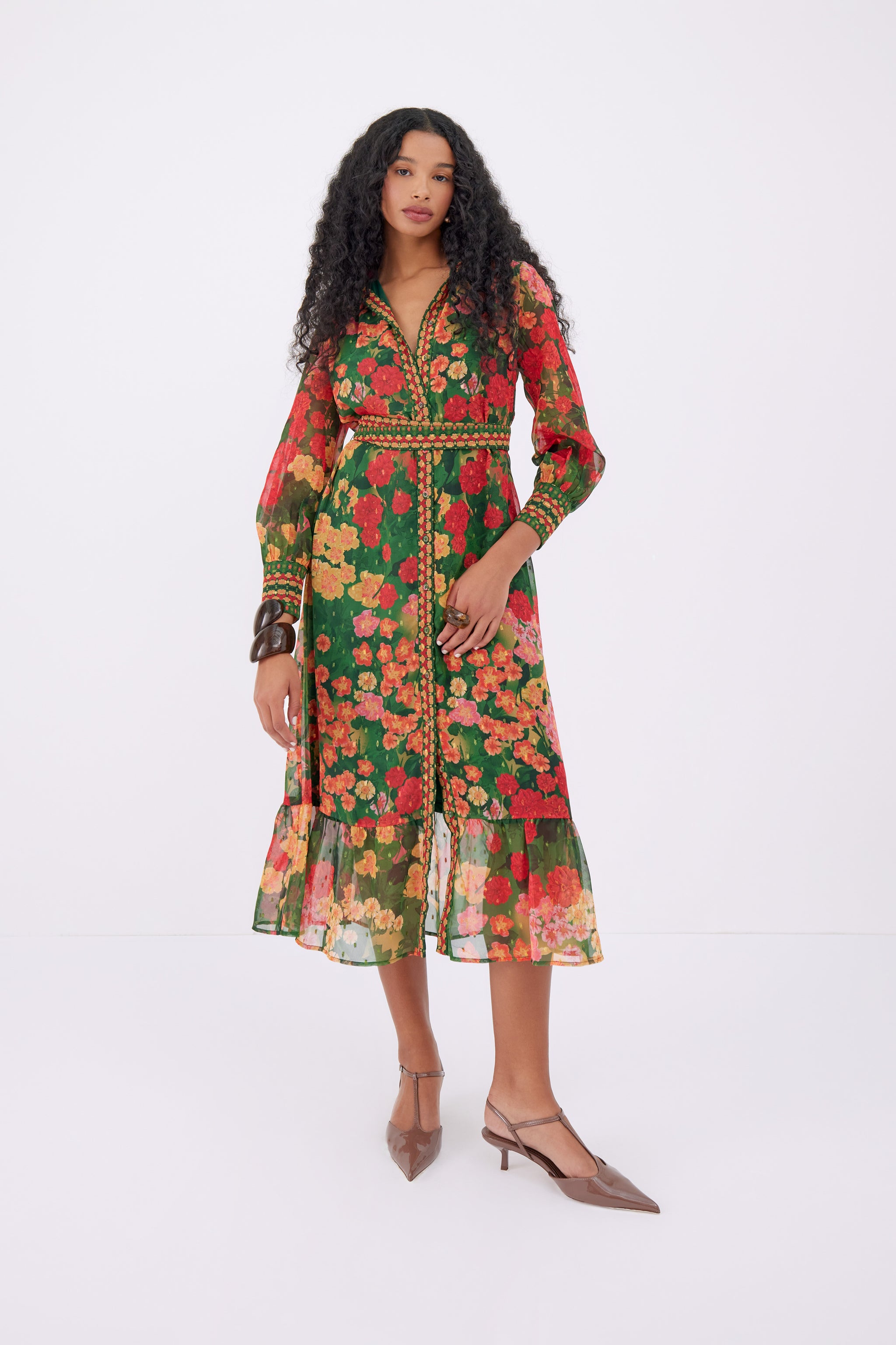 Printed Olive Dress | RAISHMA STUDIO UK – Raishma