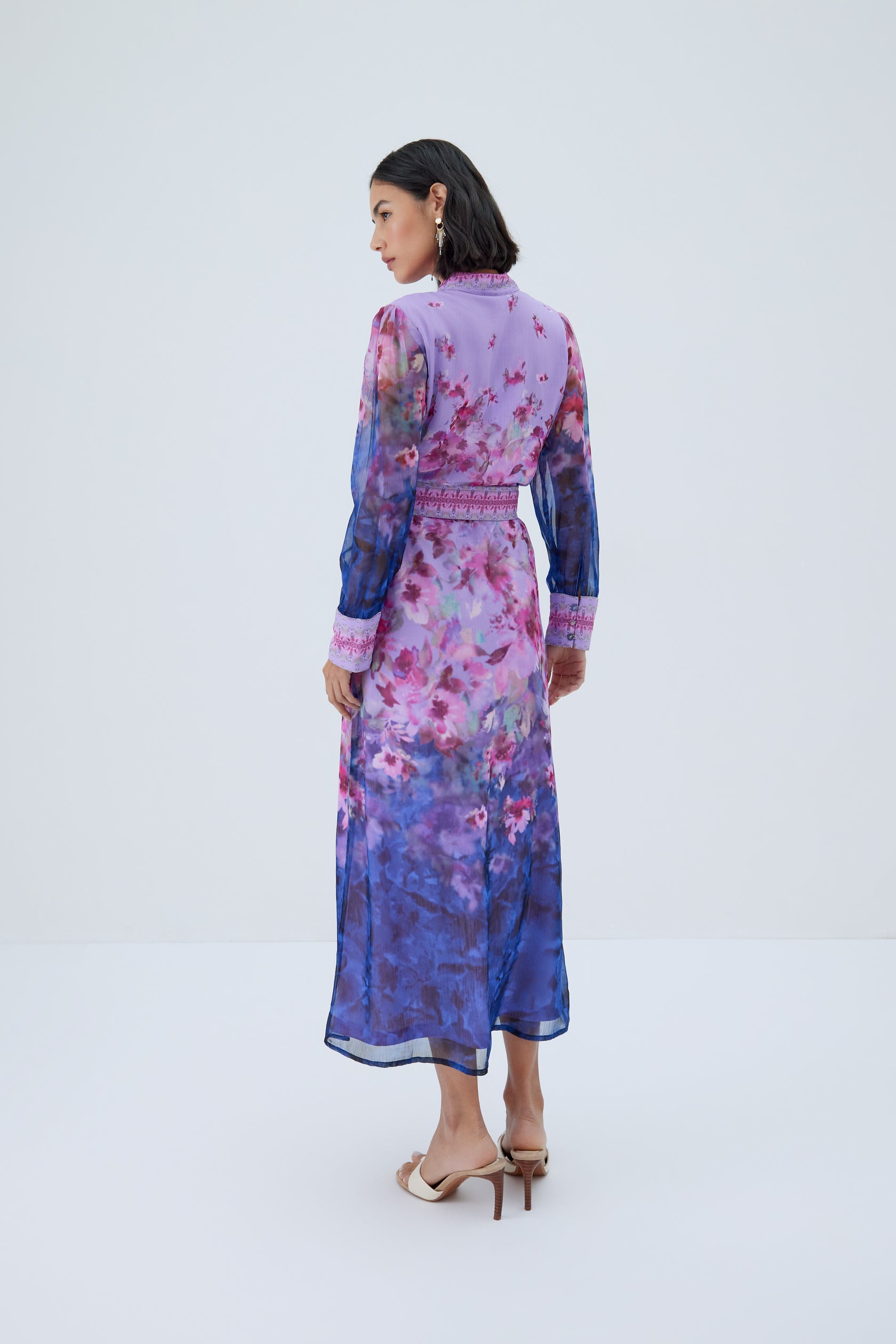 Freya Lilac Printed Dress | RAISHMA STUDIO UK – Raishma
